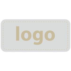 Order Adhesive Logo Label 006 - Rectangle, round corners | Silver